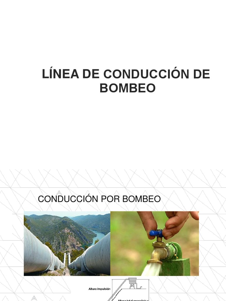 Linea de Conducción Por Bombeo | PDF | Bomba | Agua