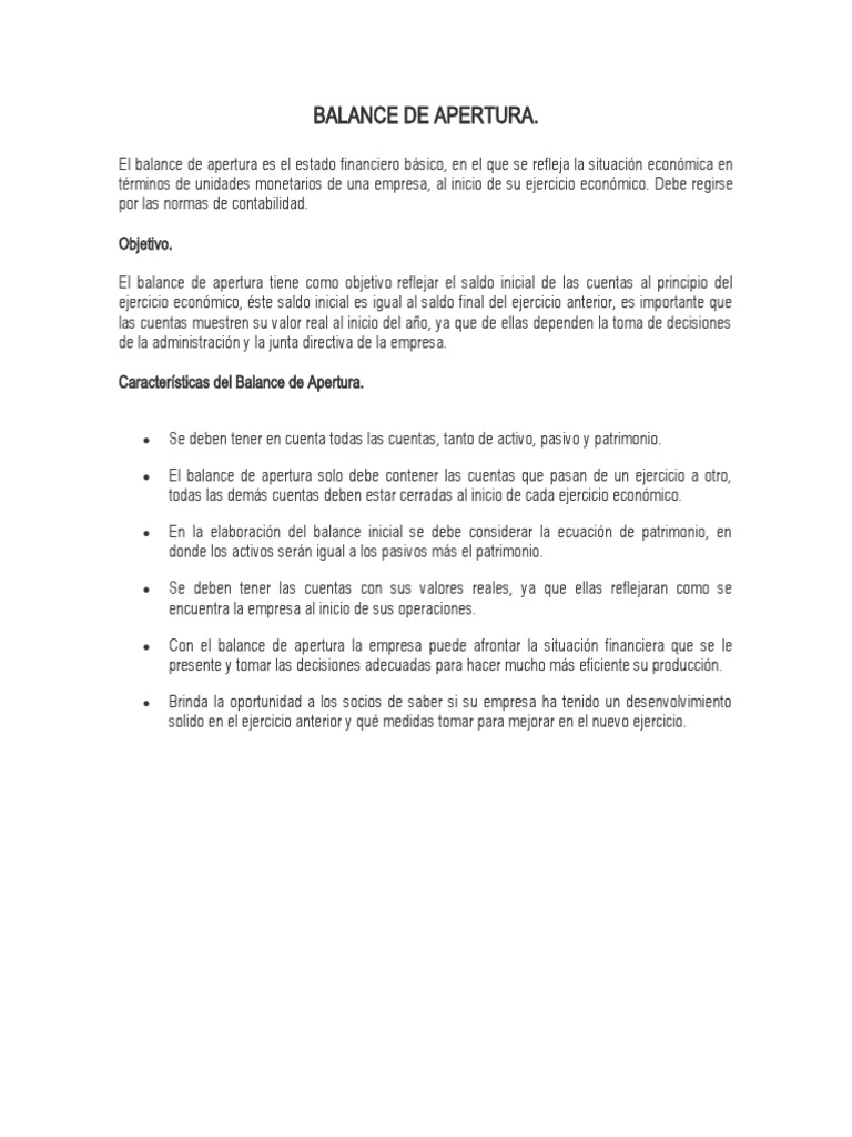 Balance Inicial y Ecuacion de Contabilidad | PDF | Contabilidad ...