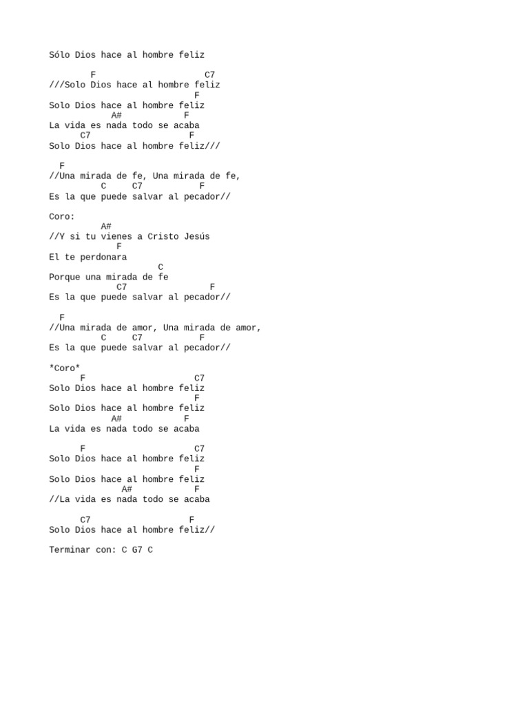 Sólo Dios hace al hombre feliz | PDF