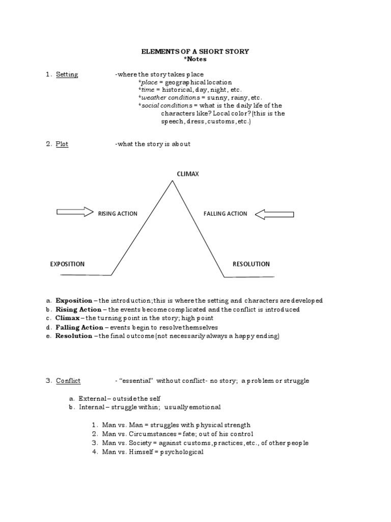 Elements of A Short Story | PDF | Narration