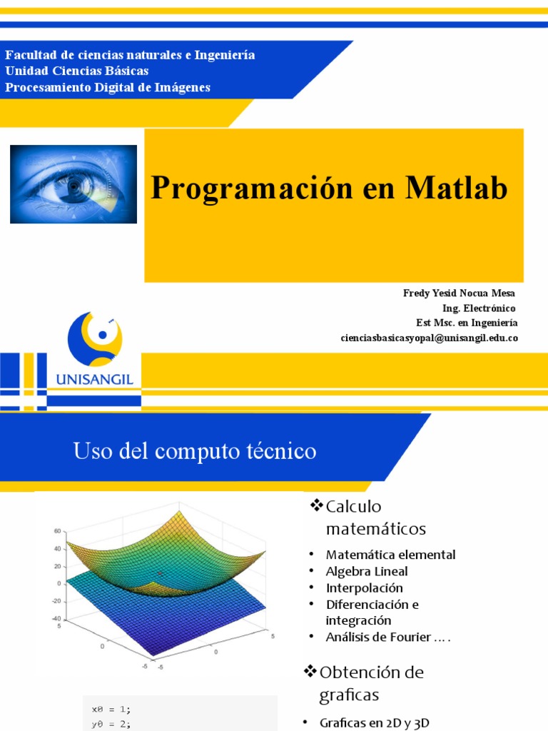 Programación en MATLAB | PDF | Matlab | Matriz (Matemáticas)
