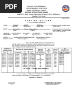 Sample Service Record DepEd | PDF | Government | Business