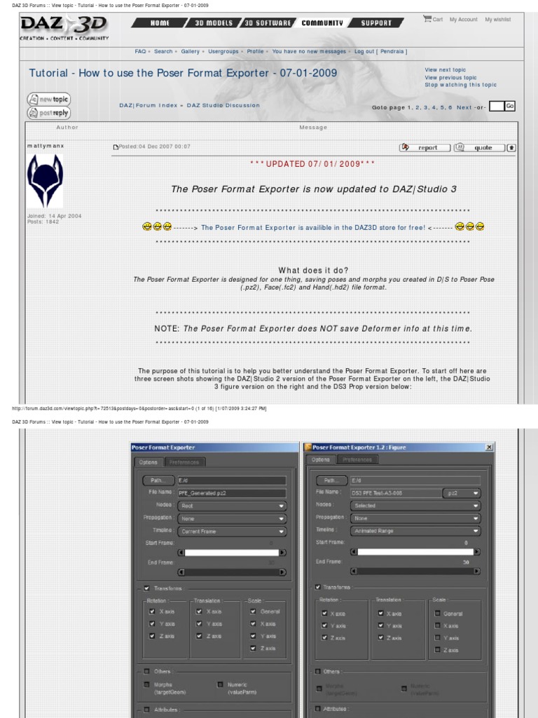 Tutorial - How To Use The Poser Format Exporter | PDF | Software ...