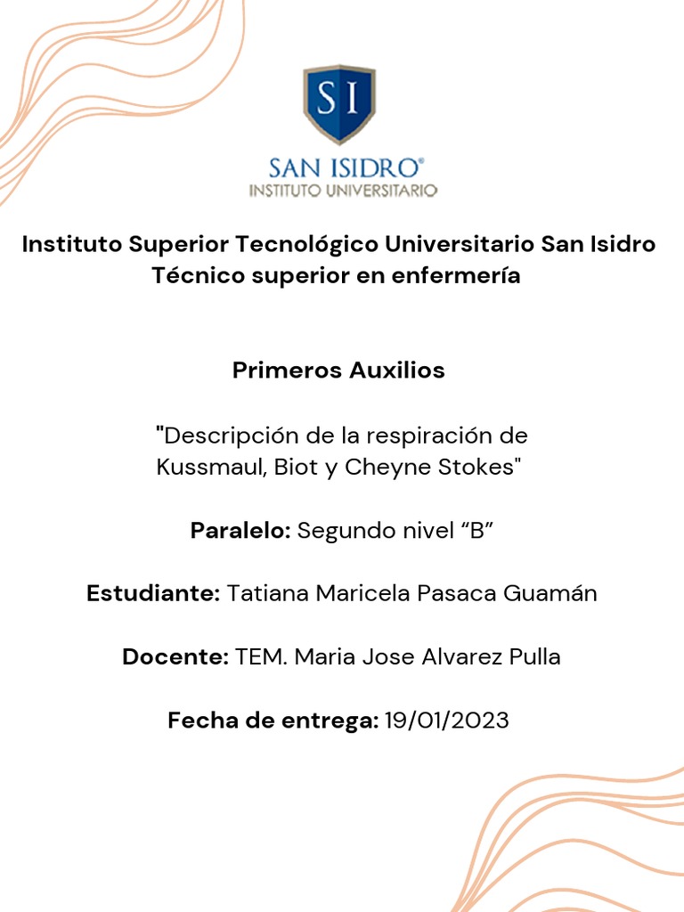Respiraciones patológicas Kussmaul, Biot y Cheyne-Stokes | PDF ...