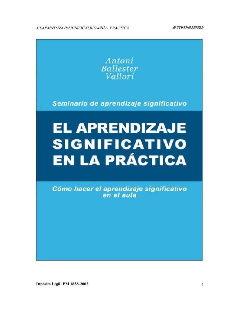 Aprendizaje Significativo | PDF | Aprendizaje | Plan de estudios