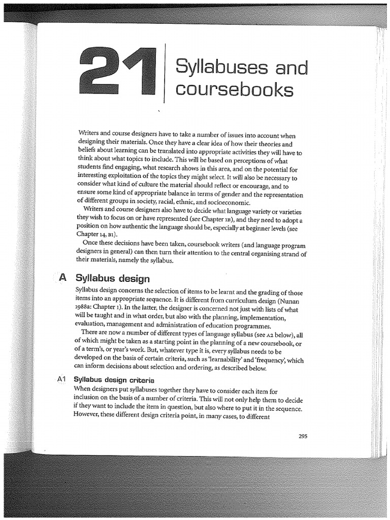 21 Syllabuses and Coursebooks | PDF
