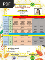 Sample of Multigrade Class Program | PDF | Learning