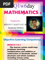 Mathematics: Quarter 1 - Module 11: Differentiating Terminating From ...