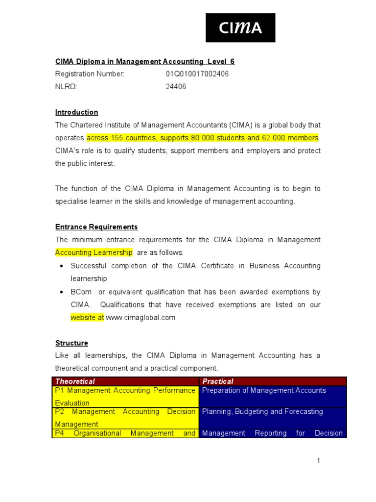 5 Cima Level 6 | PDF | Management Accounting | Accounting