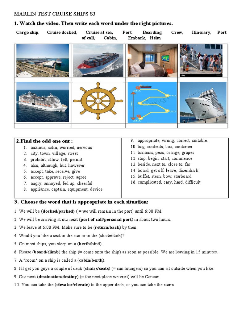Marlin Test for Cruise Ship Staff | PDF