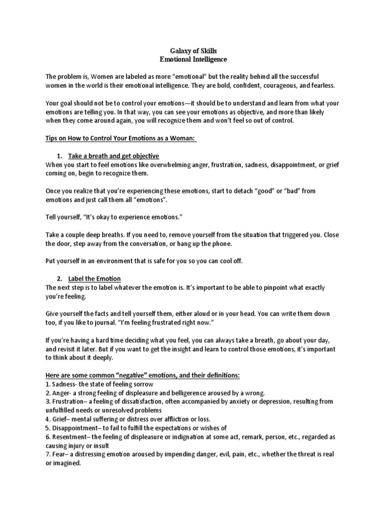 Emotional Intelligence Download Free Pdf Emotions Feeling