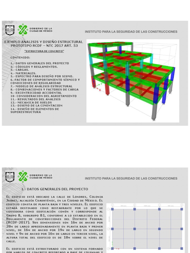 2 Ejemplo Revisión de Proyectos Isc RCDF-2022 | PDF | Fundación (Ingeniería) | Rigidez
