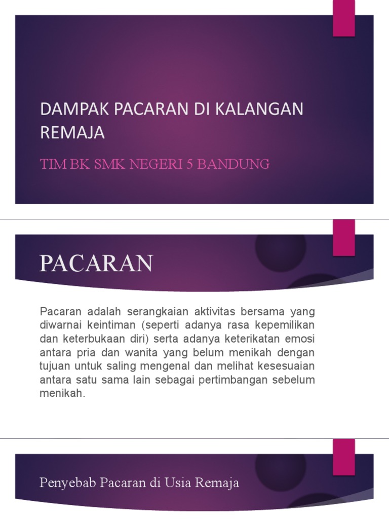 Dampak Pacaran Di Kalangan Remaja | PDF