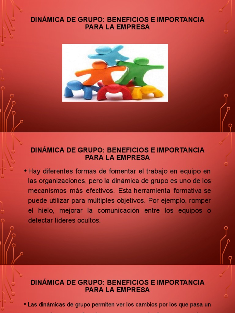 Dinamica de Grupo - Beneficios | PDF | Liderazgo | Team Building
