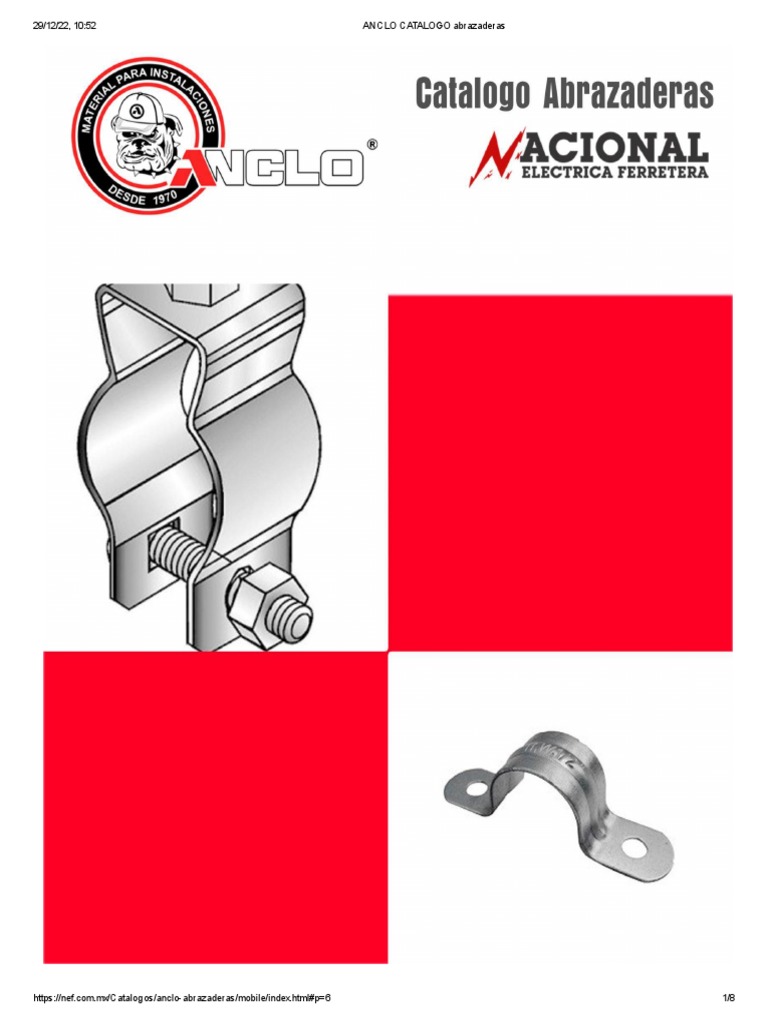 ANCLO CATALOGO Abrazaderas | PDF