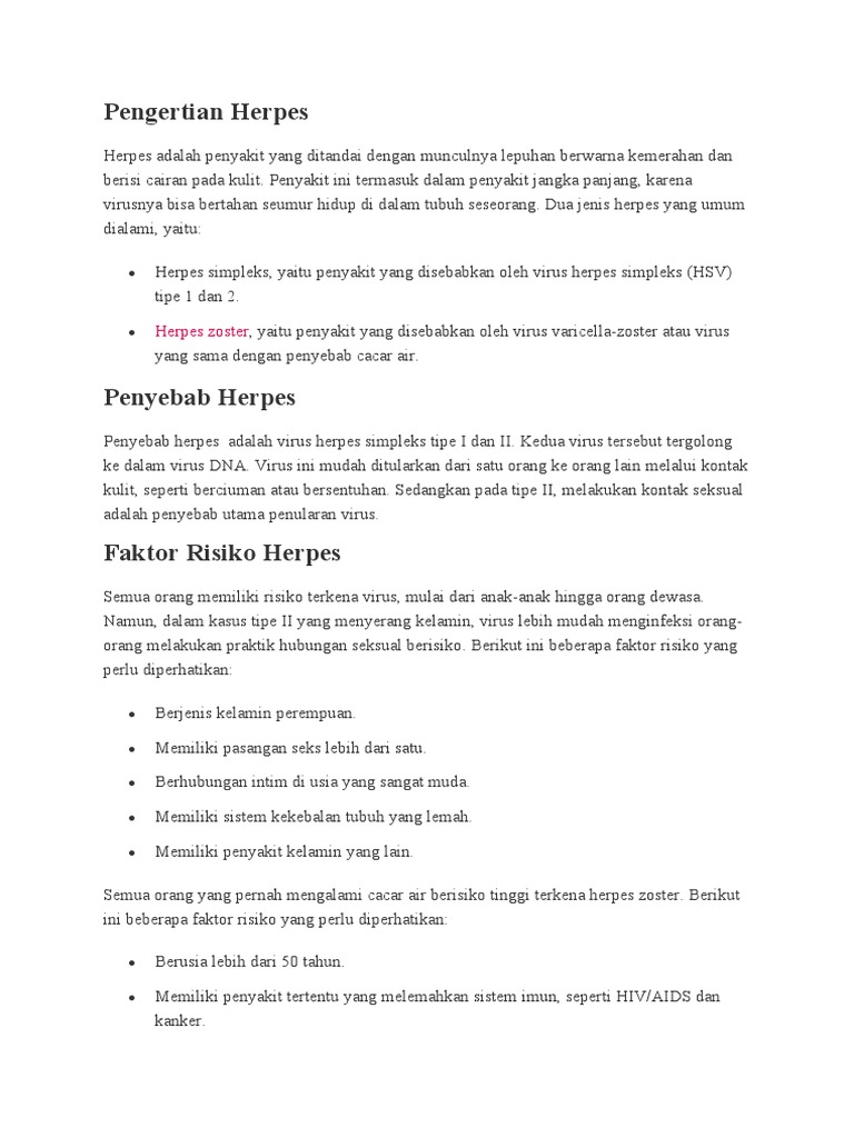 Herpes | PDF | Sains & Matematika