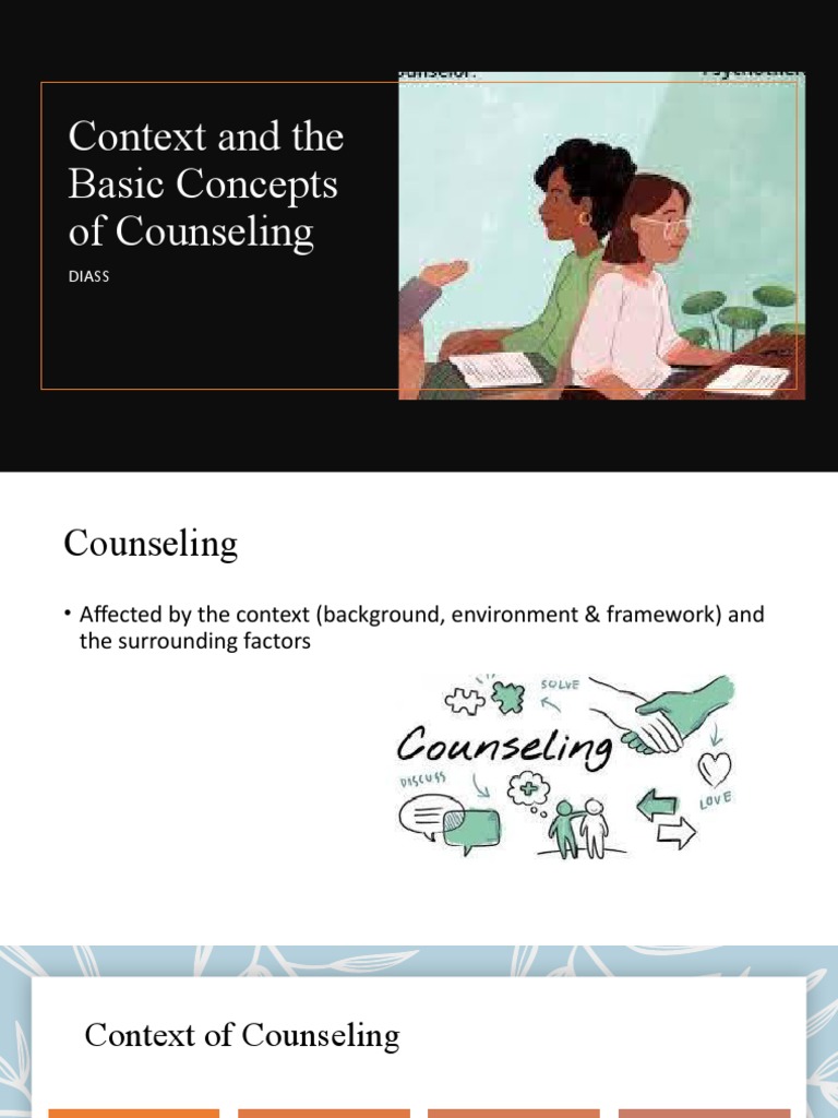 Context and The Basic Concepts of Counseling | PDF | Counseling ...