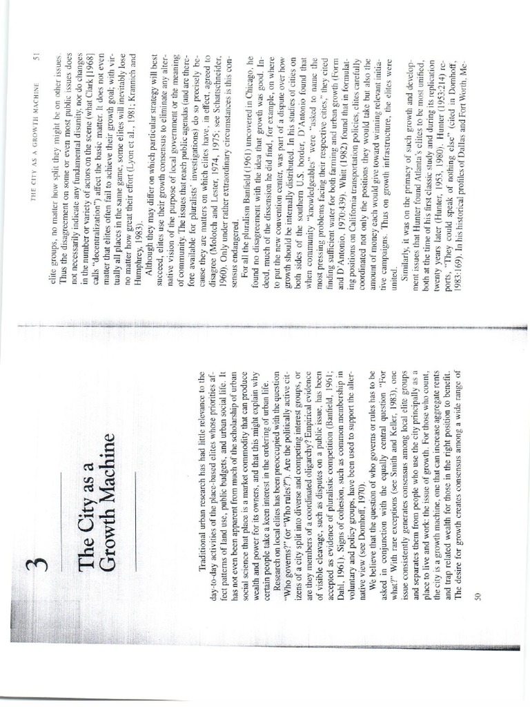 LOGAN-MOLOTCH - The City As A Growth Machine | PDF