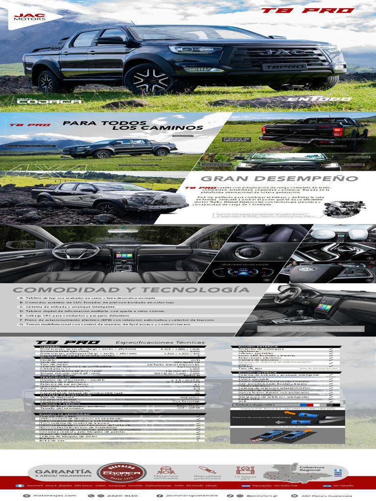 Ficha Tecnica T8PRO | PDF | Eje | Sistema de freno antibloqueo