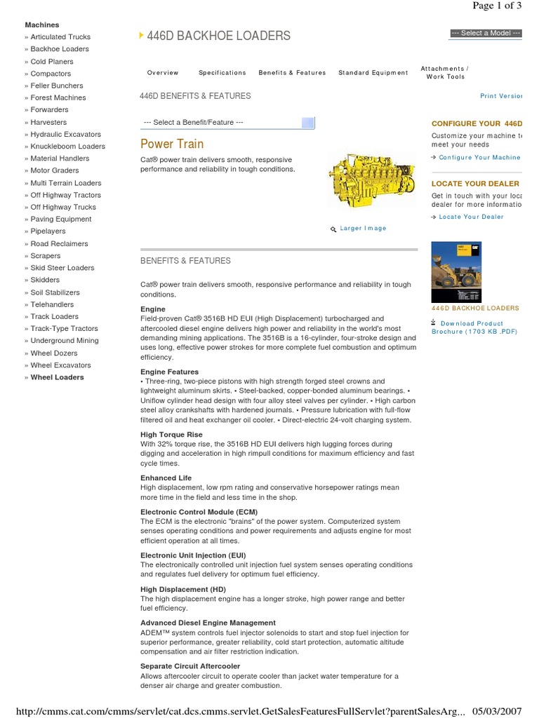 446D Backhoe Loaders - Power Train | PDF | Loader (Equipment) | Axle