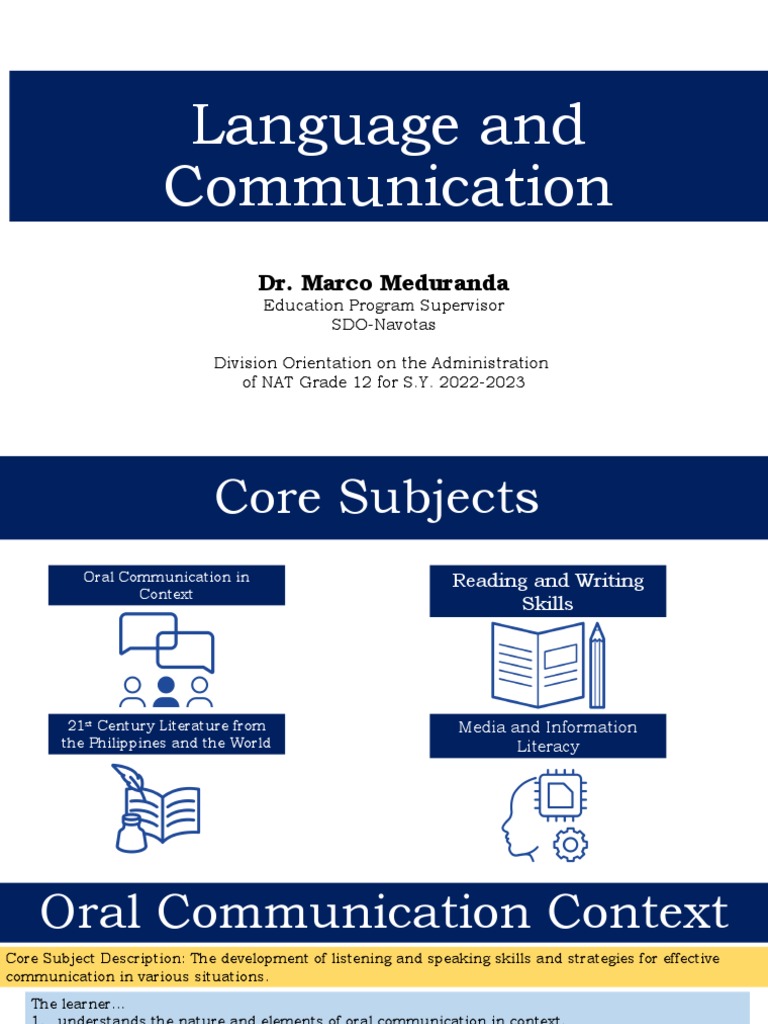 NAT Language and Communication | PDF | Communication | Literacy