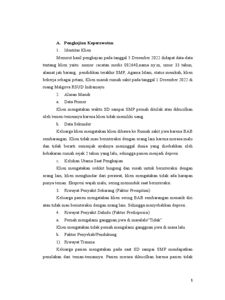 Askep Jiwa HDR | PDF | Pengembangan Diri