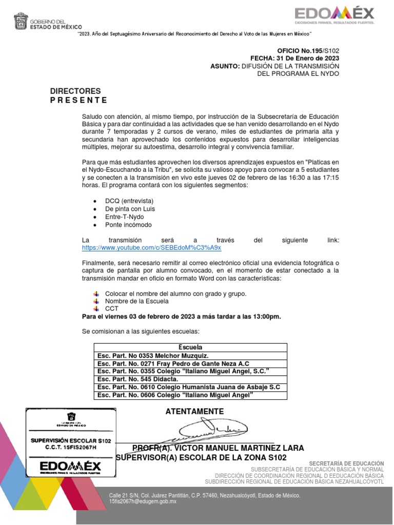 Oficio Nydo | PDF