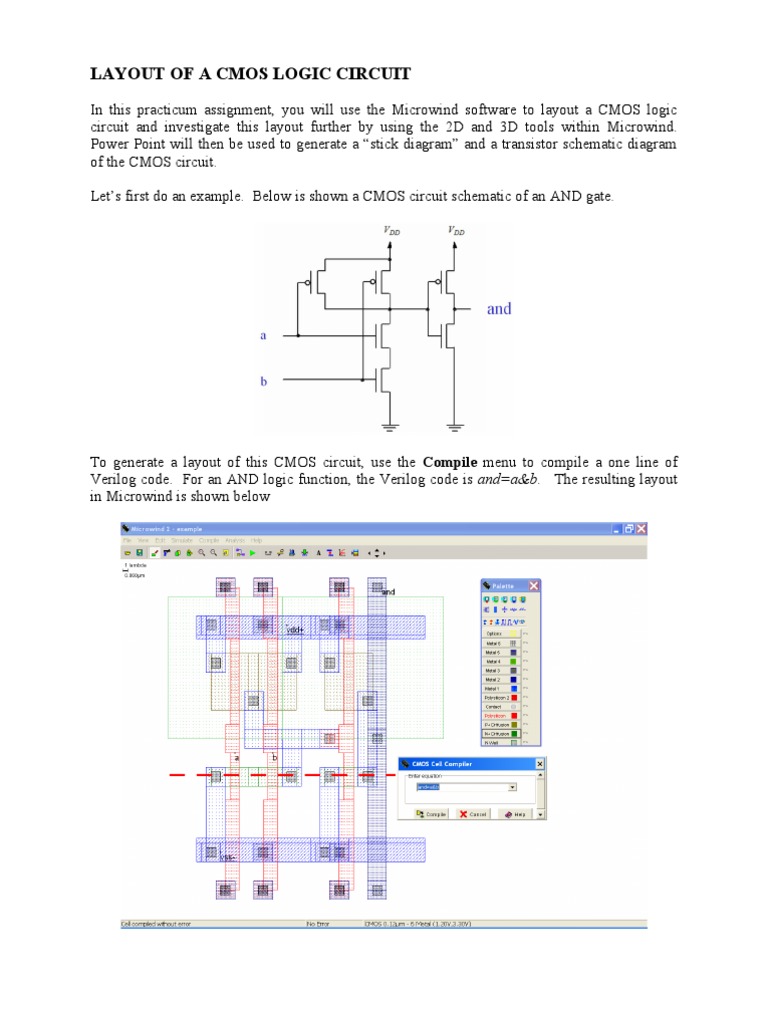 CMOS Circuit Layout | PDF | Cmos | Mosfet