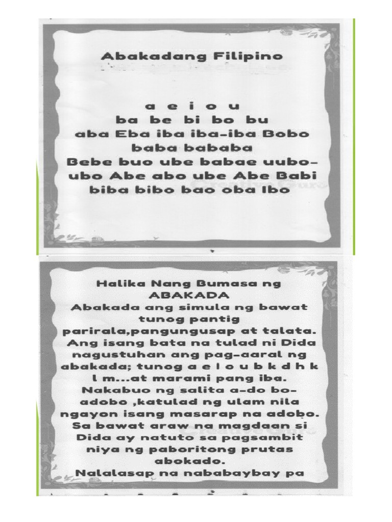 Filipino Reading Drill | PDF