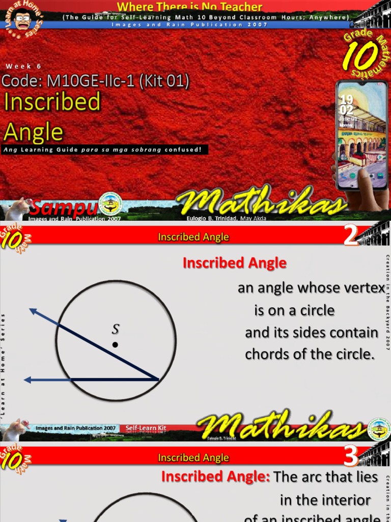 Inscribed Angles (Kit 01) + | PDF | Angle | Trigonometric Functions