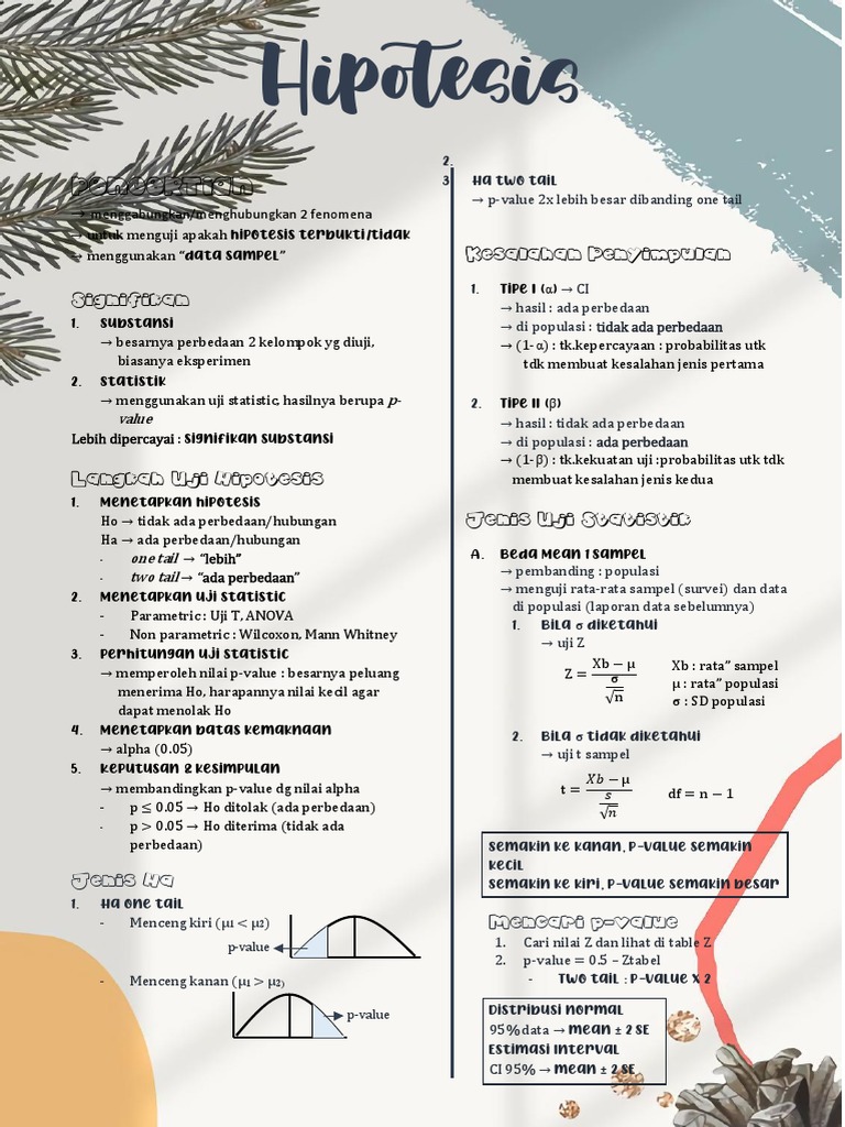Rangkuman Uji Statistik | PDF