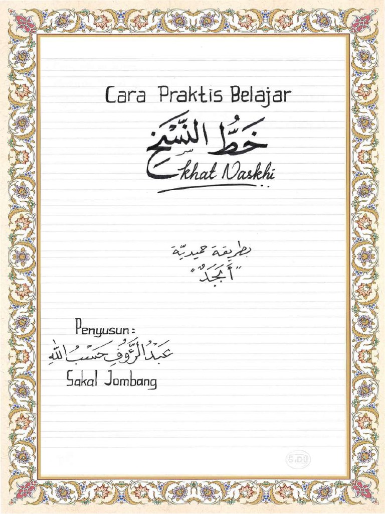 Belajar Khat Naskhi Metode Abajadun (Rouf) | PDF