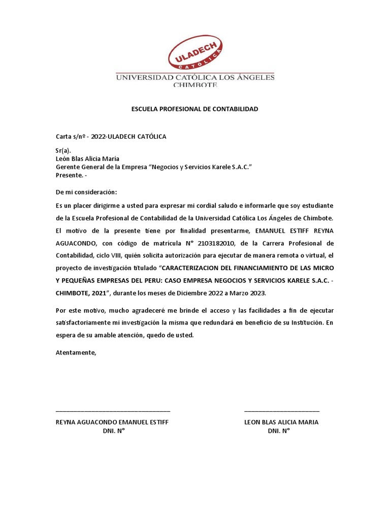 Modelo de Carta | PDF