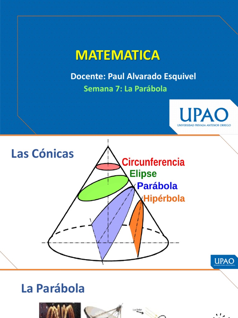 Semana 7 - La Parabola | PDF | Objetos matemáticos | Geometría algebraica