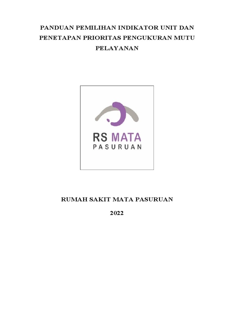 Print Panduan Pemilihan Indikator Unit Dan Penetapan Prioritas | PDF