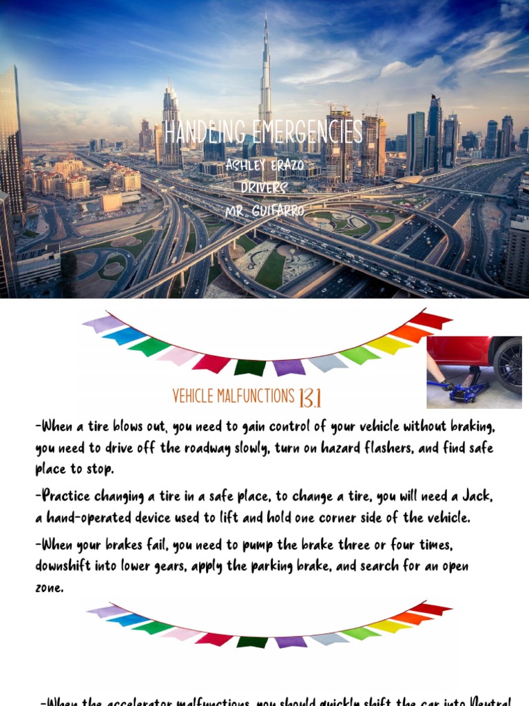 HANDLING EMERGENCIES Chapter 13 - ASHLEY ERAZO | PDF | Traffic ...