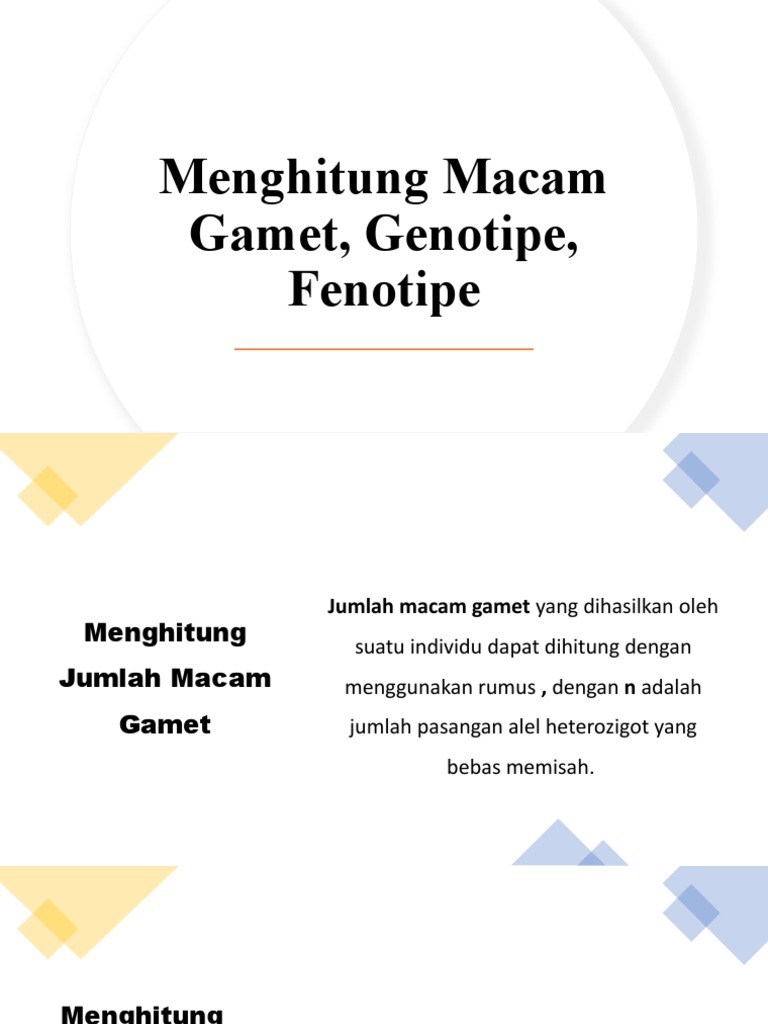 Menghitung Gamet Genotipe Fenotipe Pdf
