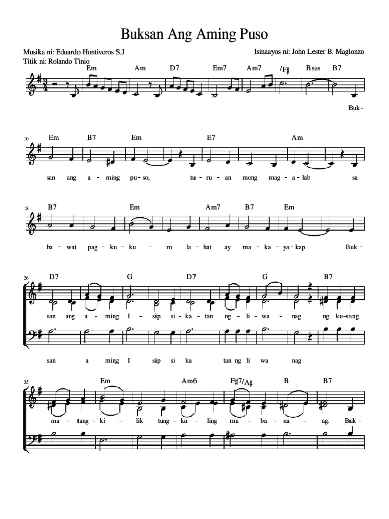 Buksan Ang Aming Puso | PDF