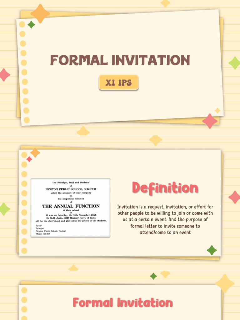 XI IPS Formal Invitation | PDF