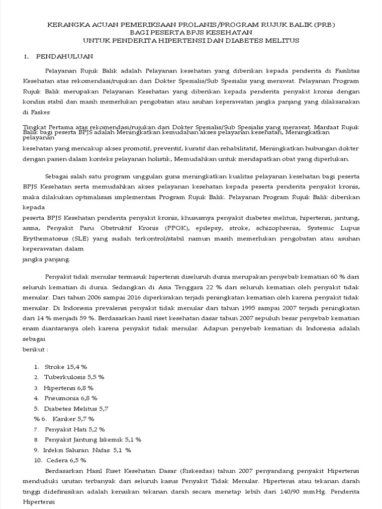 Kerangka Acuan PRB | PDF