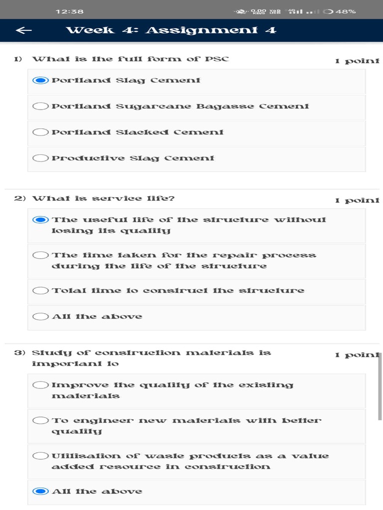 Swayam Week-4 Assignment | PDF