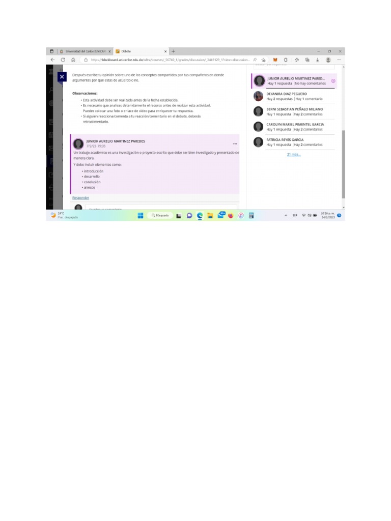 Unidad 1. Actividad 1. Debate. El Trabajo Académico | PDF