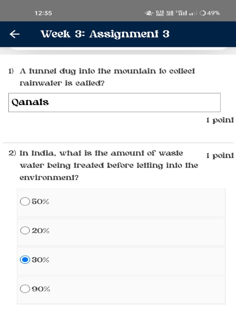 Swayam Week-3 Assignment | PDF