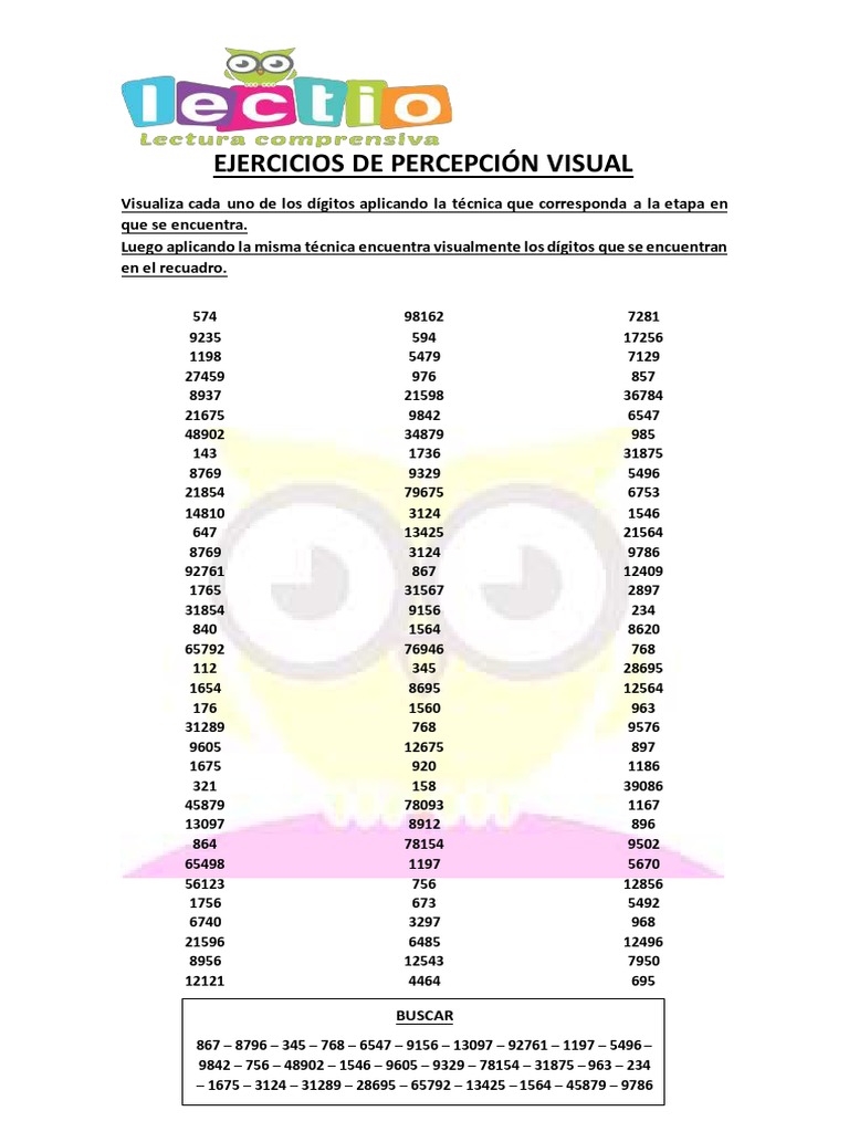 Ejercicios de Percepción Visual 1 | PDF