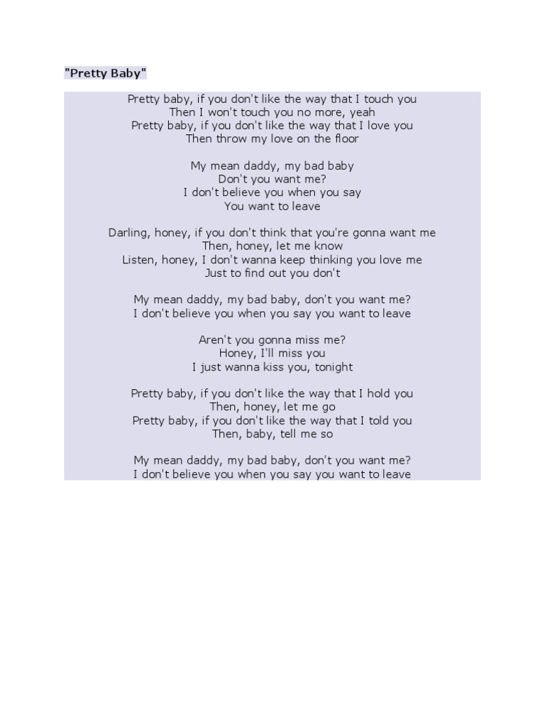 Pretty Baby | PDF