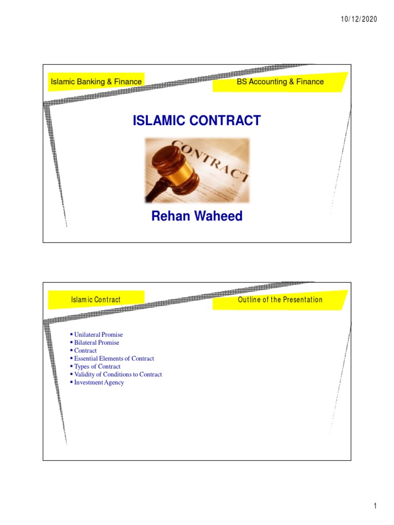 Rehmanwaheed 3180 17836 2 6. Islamic Contract | PDF | Jurisprudence ...