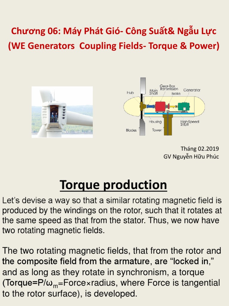 Torque and Coupling in Wind Generators | PDF | Inductance | Electric Motor