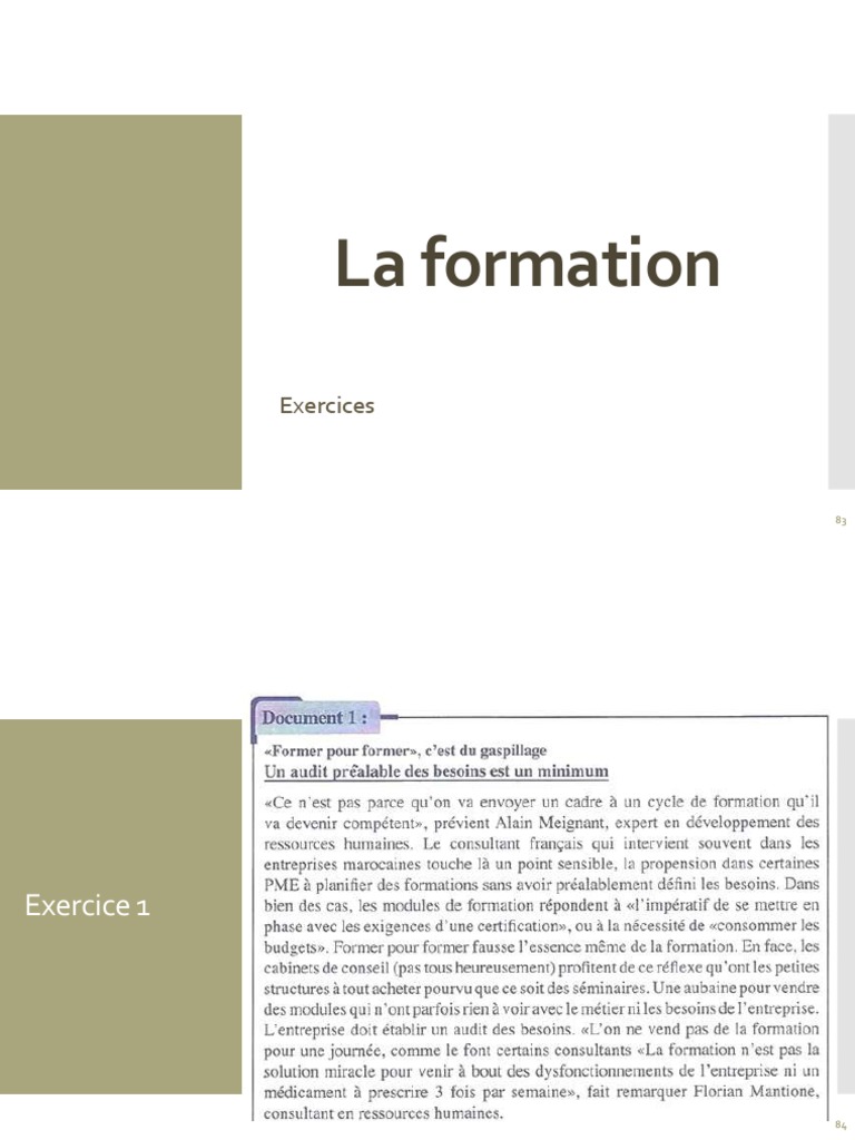 TD GRH - Formation-1 | PDF