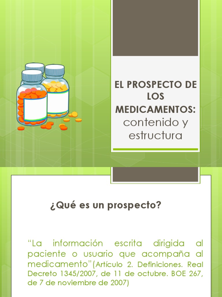 ANALISIS DEL Prospecto | PDF | Medicamentos con receta | Farmacéutico