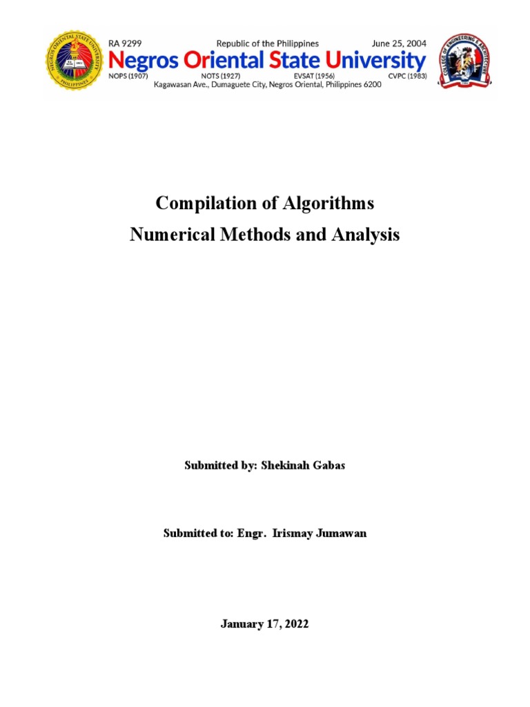 Compilation of Algorithms | PDF | Linear Algebra | Algorithms And Data Structures